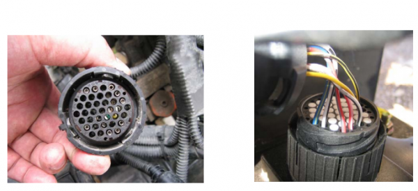 Installation specification of wiring harness for SCR system